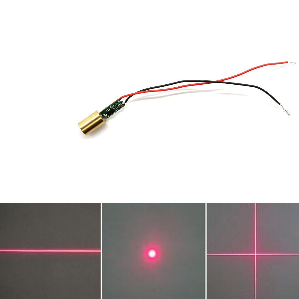 650nm 100mW Red Light Dot Cross Line Fixed Focus Laser Module Marking ...